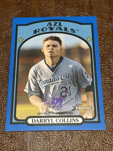 DARRYL COLLINS RC 14/25 AUTO 2021 Topps Heritage Minor League BLUE ...
