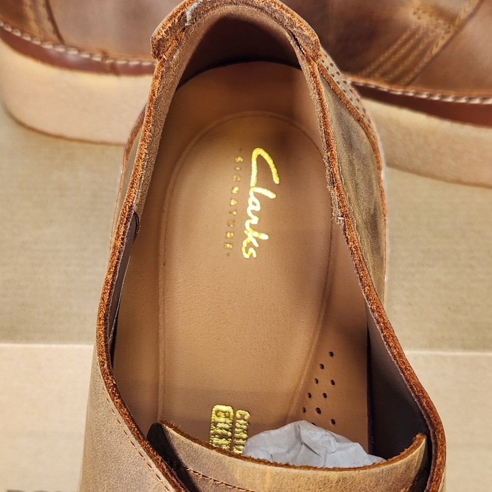 Size 8.5 - Clarks Clarkwood Low - Beeswax Leather | eBay