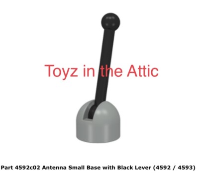 Lego 2x 4592c02 Light Gray Antenna Small Base with Black Lever 6940 | eBay