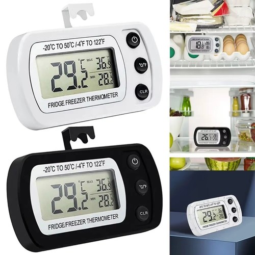 Anti-Humidity Fridge Thermometer LCD Display Fridge Temperature Monitor ...