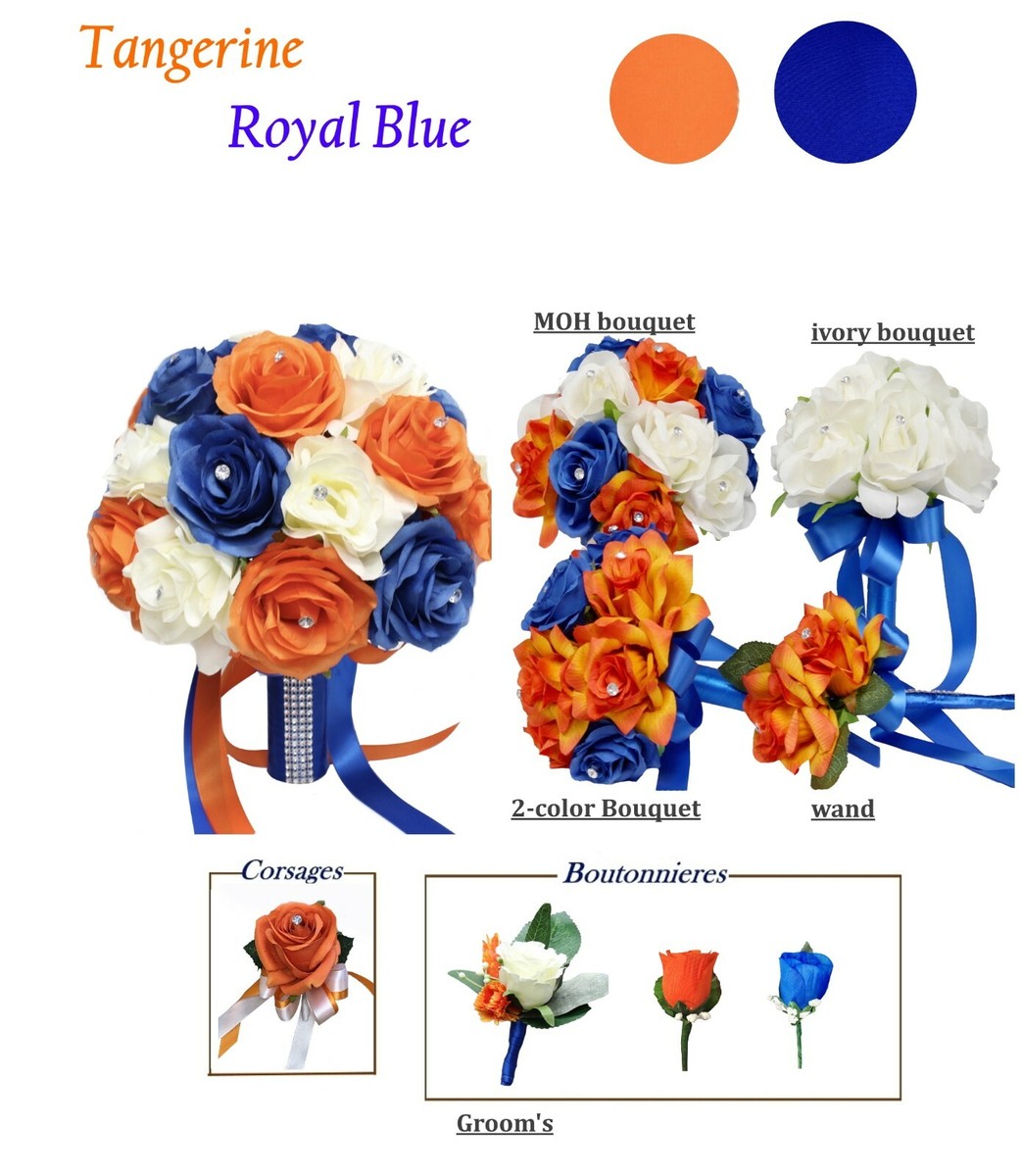 Royal Blue And Orange Wedding Theme
