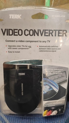 TERK Mini RF Modulator Compact Switch TV Audiovox Video Converter - | eBay