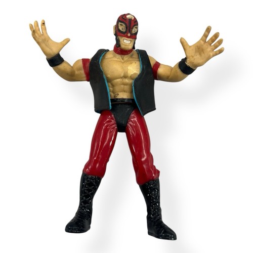 1999 Rey Mysterio Jr Smash N Slam Red Variant Action Figure WWF WWE WCW ...