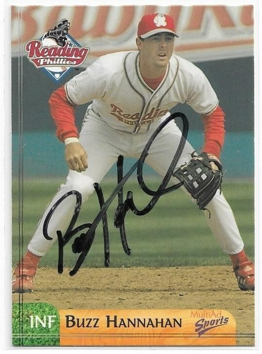 BUZZ HANNAHAN Autographed Signed 2003 Reading card #10 Philadelphia ...