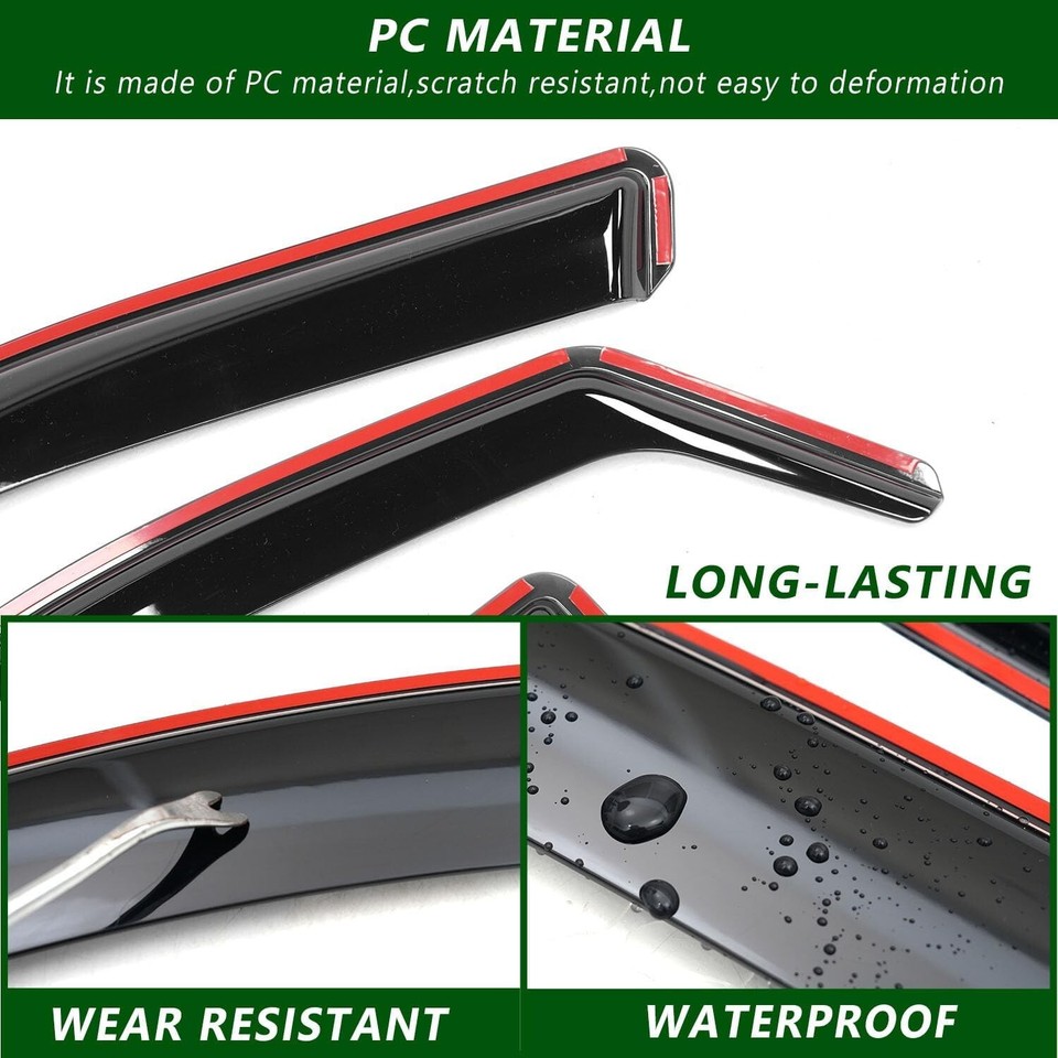 Side Window Visor Deflector Visor Trim Cover For 2022-2026 Ford ...