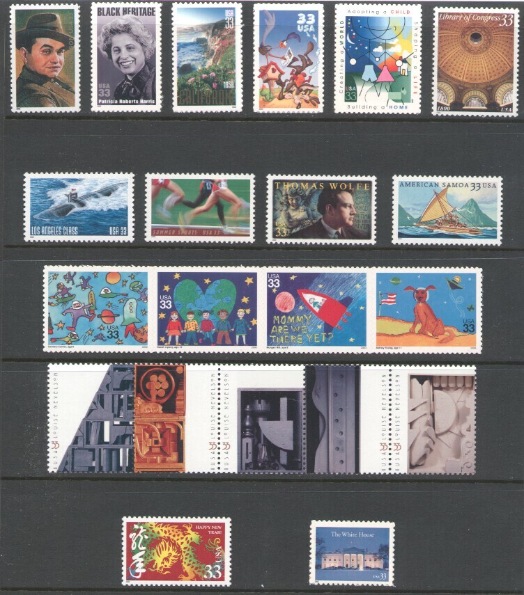 2000 U.S. COMMEMORATIVE YEAR SET *39 STAMPS* MINT-NH | eBay