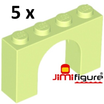 NEW 5 x LEGO Brick Arch 1x4x2 Yellowish Green 6182 Genuine Bulk Lot ...