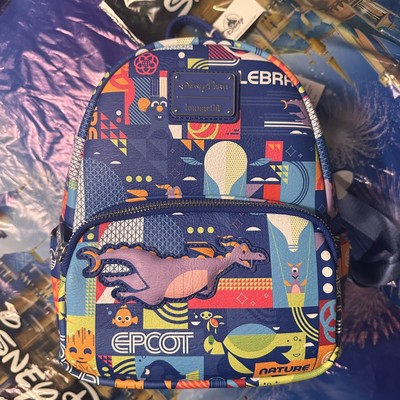 2025 Disney Parks Epcot Characters Loungefly Mini Backpack Figment Nemo ...