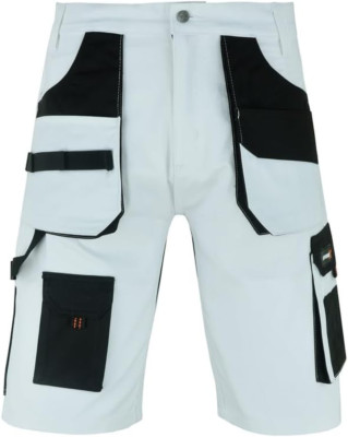 Painters Shorts White - Multi Pocket Cargo Work Decorators Short | eBay UK