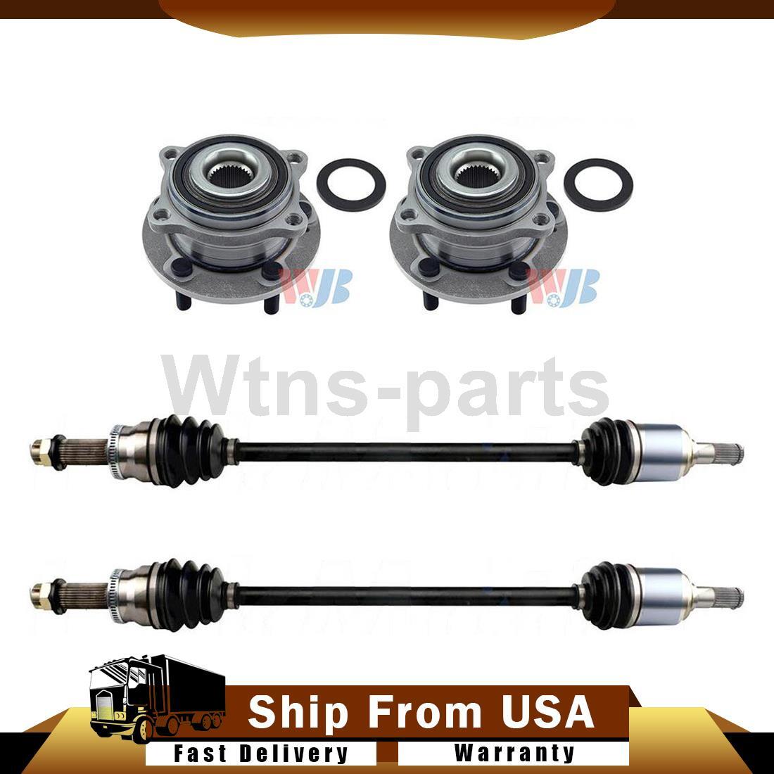 FITS 2011 KIA SORENTO AWD 4X CV JOINTS AXLE & WHEEL BEARING KIT ...