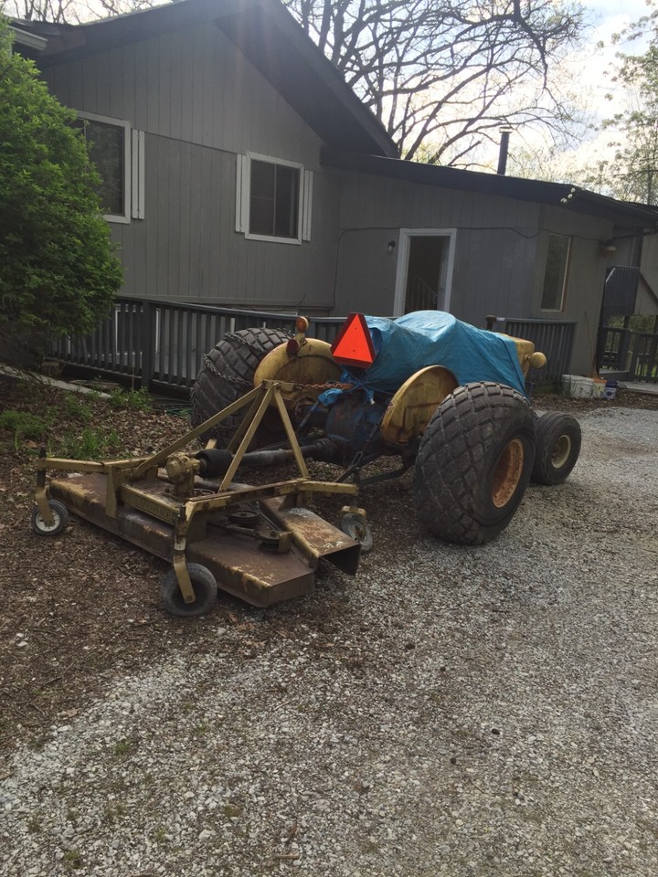 FORD 2110 LCG TRACTOR, 4 SPEED, GAS w/LANDPRIDE 72 IN MOWER AND GRADER ...