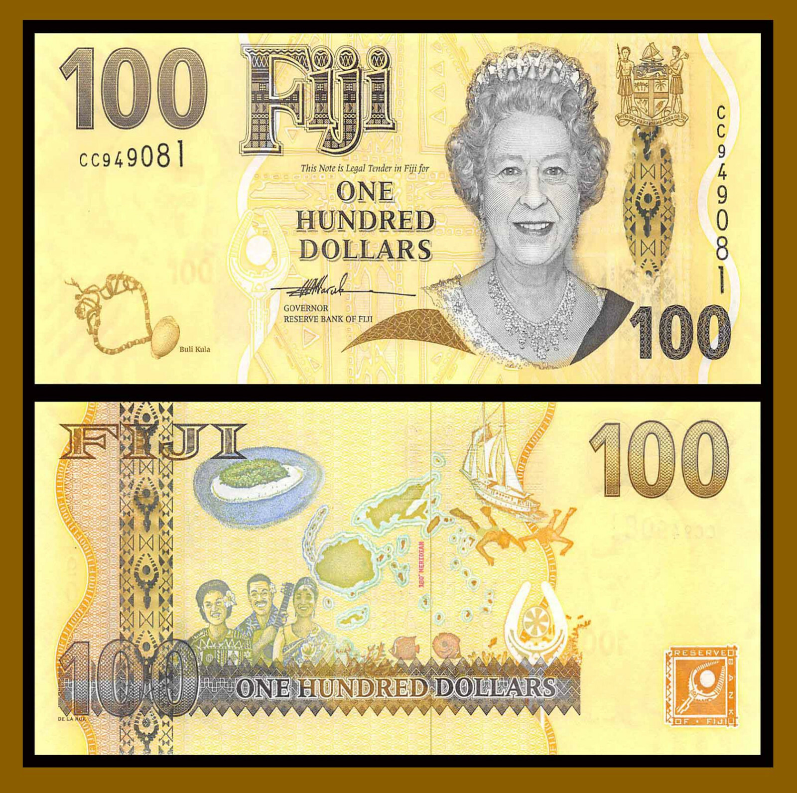 Fiji 100 Dollars, 2007 P-114 Queen Elizabeth II Unc | eBay