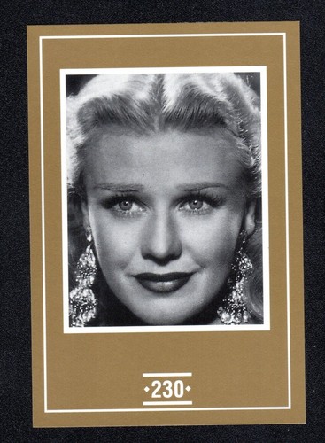 Ginger Rogers Actress 1991 Face To Face Game Famous Celebrity Card | eBay