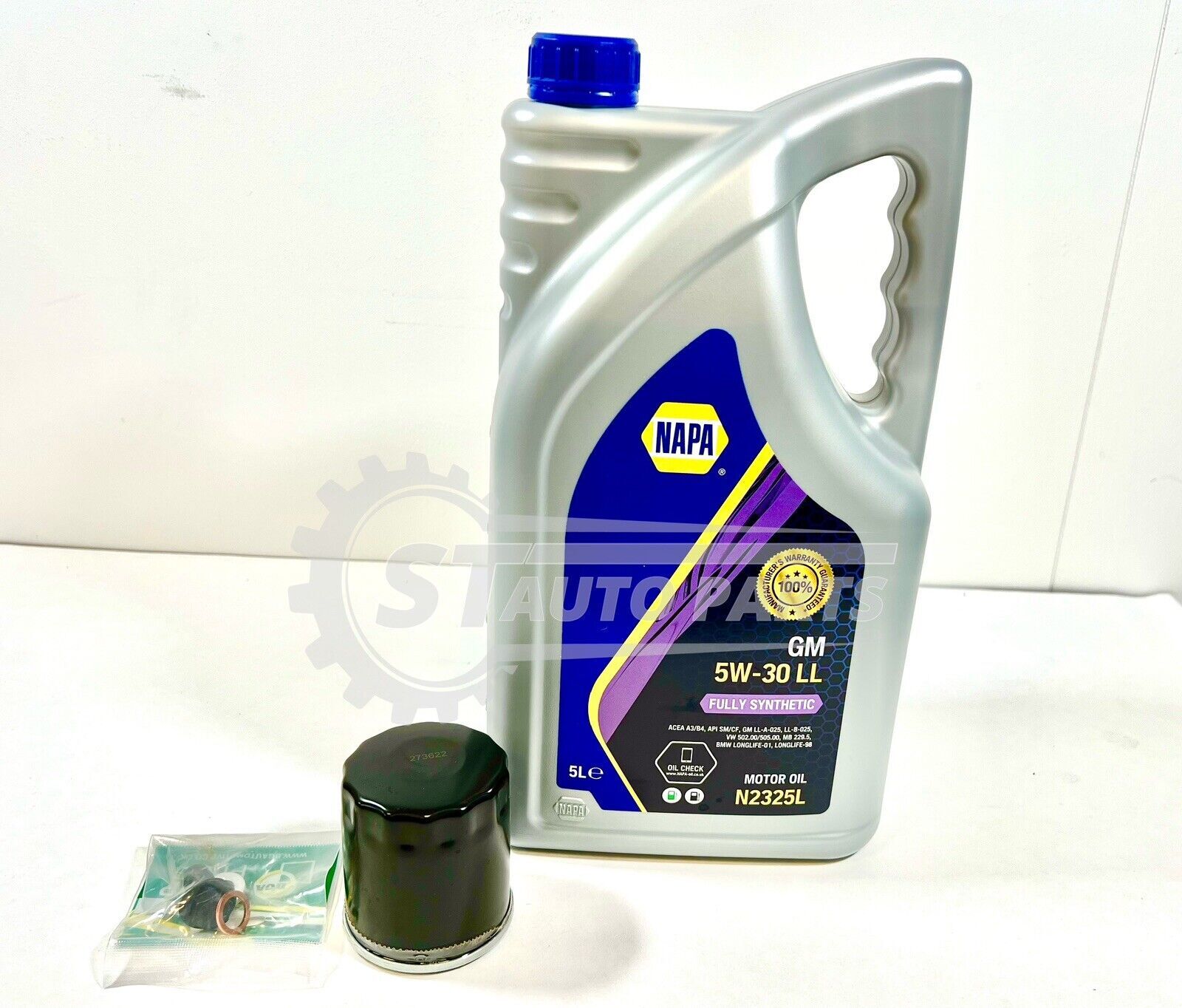 FOR TOYOTA AYGO 2005-2015 OIL FILTER, SUMP PLUG & 5 LTR FULLY SYNTH OIL ...