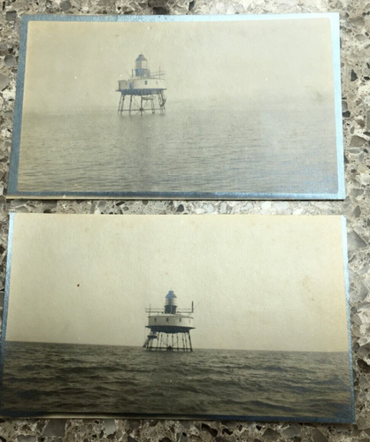 SUEZ WW2 ERA - END OF CANAL LIGHTHOUSE - PAIR OF PHOTOGRAPHS 11/6 CM ...