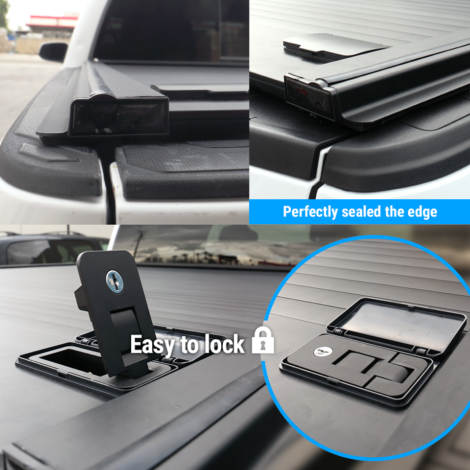 MR Retractable Tonneau Cover + Rack Fits 2007-26 Toyota Tundra 5.5ft w ...