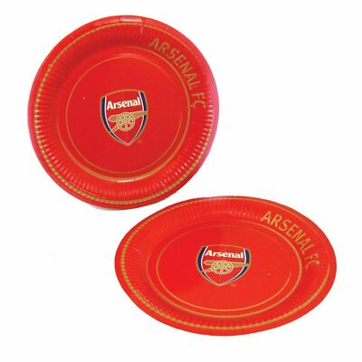 ARSENAL FC 8 PARTY PAPER PLATES BRAND NEW SEALED, FREE POSTAGE BARGAIN ...