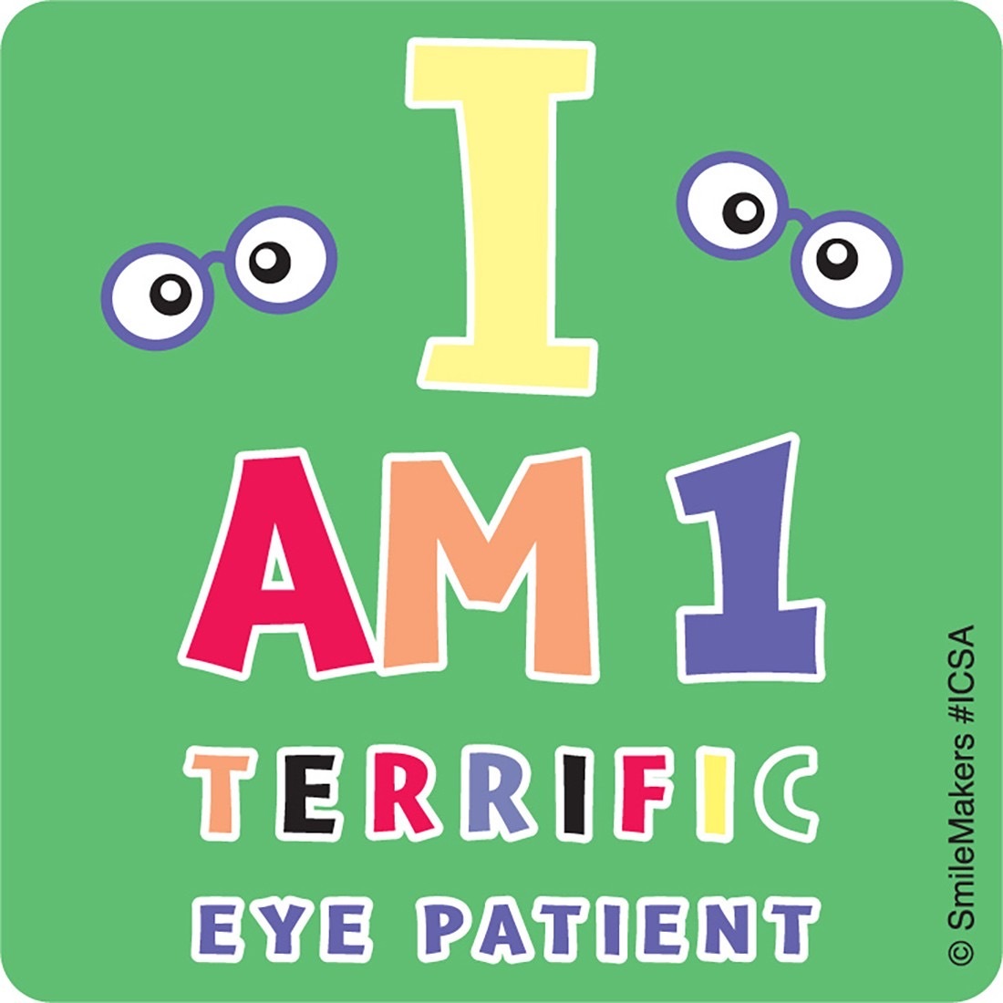 Eye Chart Stickers x 5 - Optometrist Stickers - Rewards Glasses - Eye ...