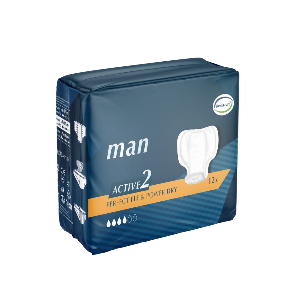 Incontinence Pads For Men | Forma-Care Man Active 2 | Discreet Male ...