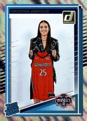 GEORGIA AMOORE RC 2025 Donruss WNBA Holo Laser #96 Rated ROOKIE Basket ...