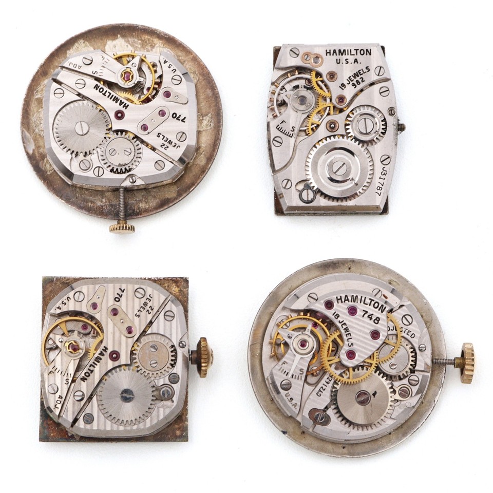 Lot of 4 Vintage Hamilton Watch Movements | eBay