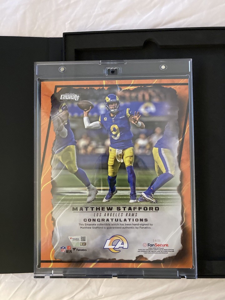 Matthew Stafford Fanatics Emanate Rare Orange Variant 14/25 LA Rams ...