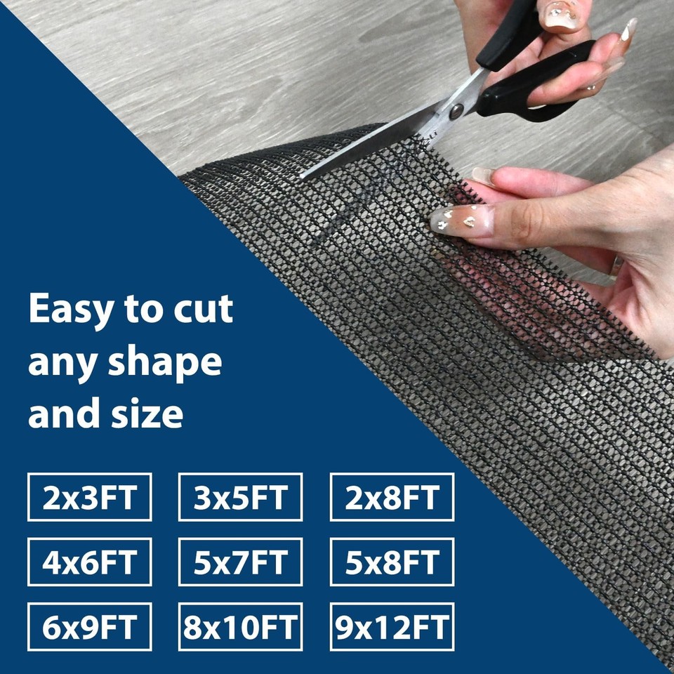 Non Slip Rug Pads for Hardwood Floors, 2x10 Rug Pad Gripper for Area ...