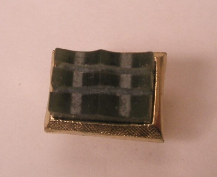 Genuine Green Jade Stone Quality Vintage SWANK Tie Tack Lapel Pin q07 ...