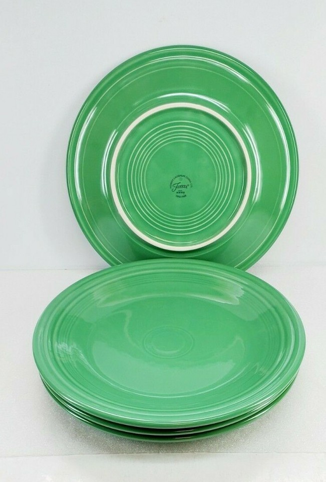 4 DINNER PLATES set LOT meadow green FIESTA WARE 10.5" NEW | eBay