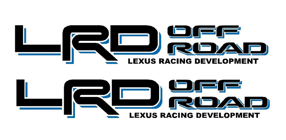 LEXUS RACING DEVELOPMENT LRD TRD OFF ROAD GX LX DECALS STICKERS PAIR ...