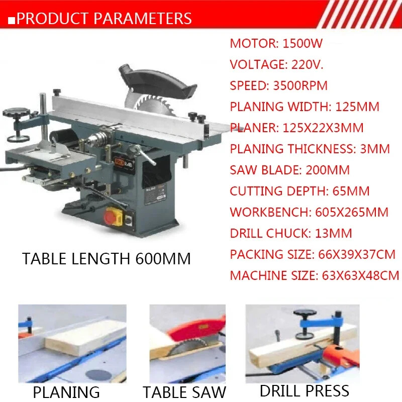 M310 Multifunctional Woodworking Tools Woodworking Planer Table Saw ...