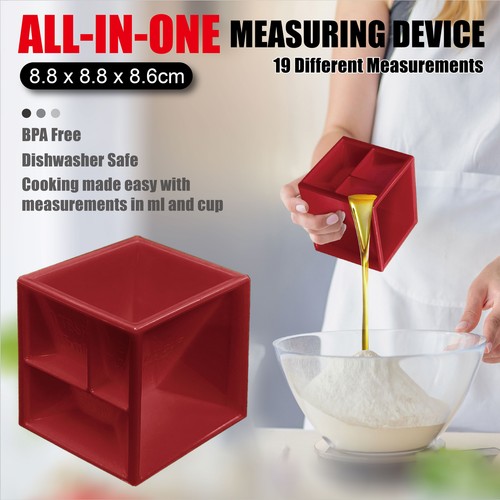All-In-One Kitchen Measuring Cube 19 Measurements BPA Free | eBay Australia