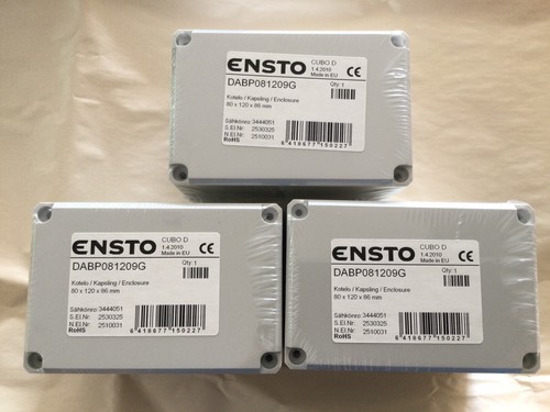3 x Ensto DABP081209G Cubo D enclosure Polycarbonate Box 80 x 120 x ...