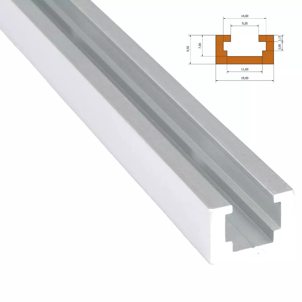 T Track T Slot Miter Track for table saw Miter Saw Aluminium 19 or 30mm ...