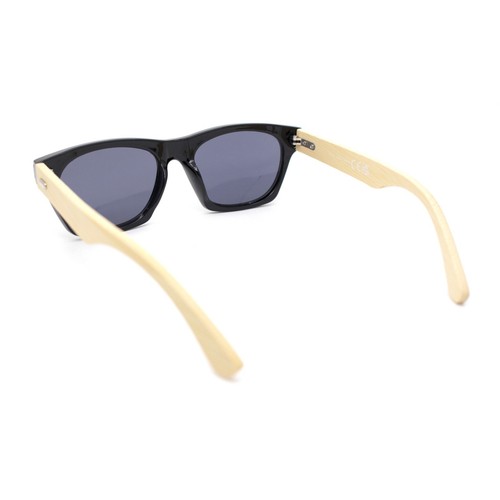 Bamboo Arm Retro Hipster Horn Rim Gentlemans Sunglasses | eBay