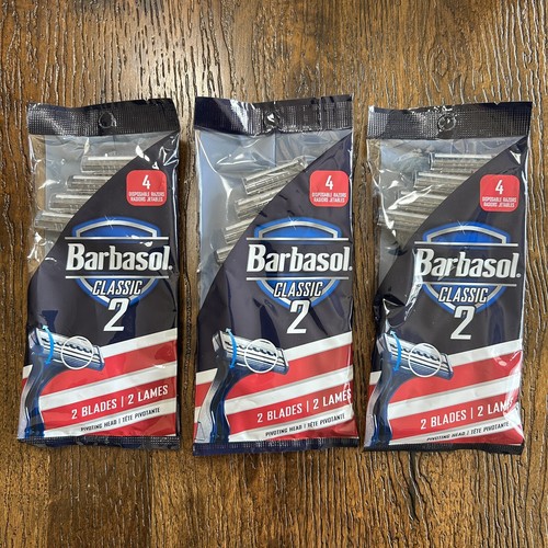 12 Pcs Barbasol Classic 2 Blades Disposable Razors, 4-Pack x 3 ...