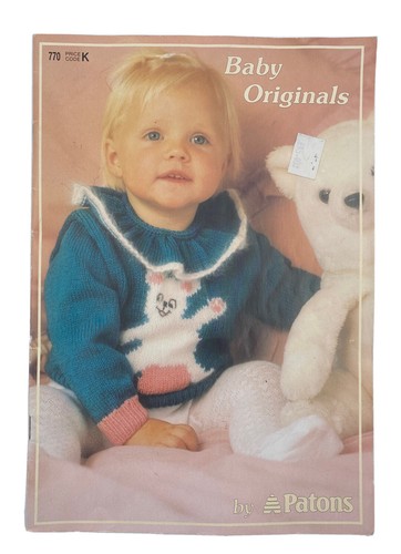 Patons Book 770 Baby Originals Babies Vintage Knit Patterns | eBay