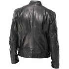 Mens Fashion Leather Jacket Slim Fit Stand Collar PU Jacket Men ...