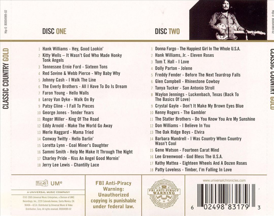 VARIOUS ARTISTS CLASSIC COUNTRY GOLD NEW CD 602498831793| eBay