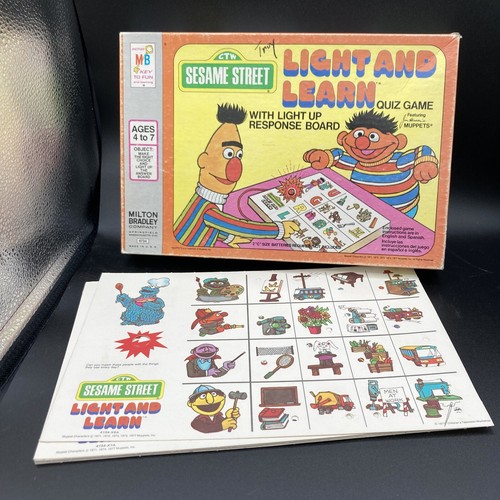 Vintage 1977 SESAME STREET Light And Learn Quiz Board Game 4734 | eBay