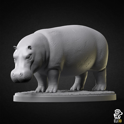 Hippopotamus Miniature 2 | Eli3D | Scale Animal Model | Savanna Wildlife | eBay
