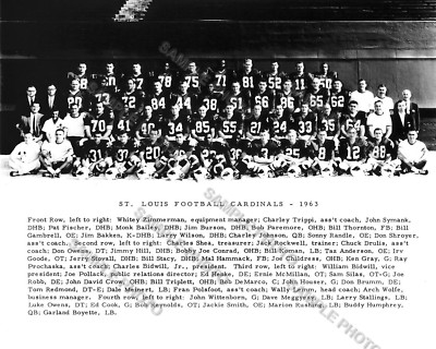 1963 ST LOUIS CARDINALS FOOTBALL NFL TEAM 8X10 GLOSSY PHOTO PICTURE | eBay