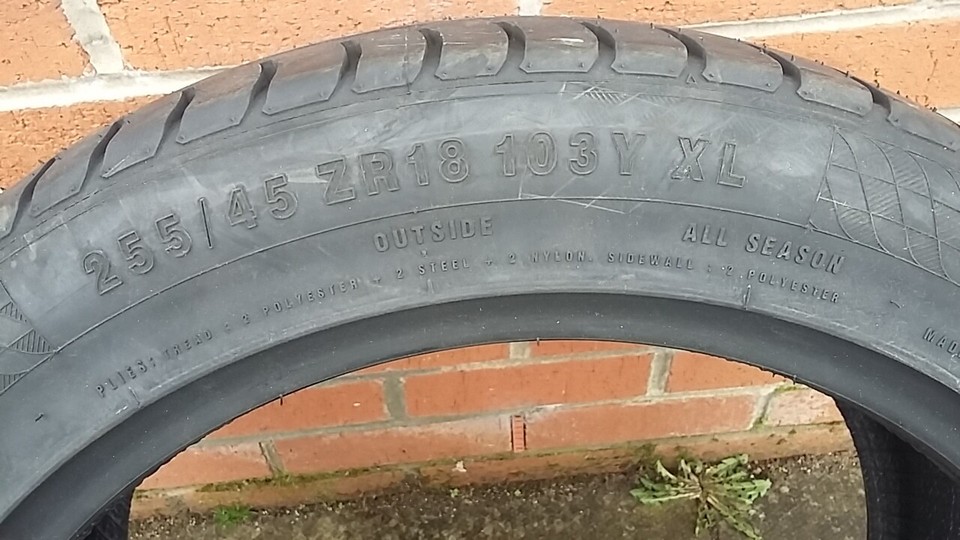 4 x 255/45ZR18 103Y XL ACCELERA TYRES 255 45 18 EXTRA LOAD 255/45R18 ...