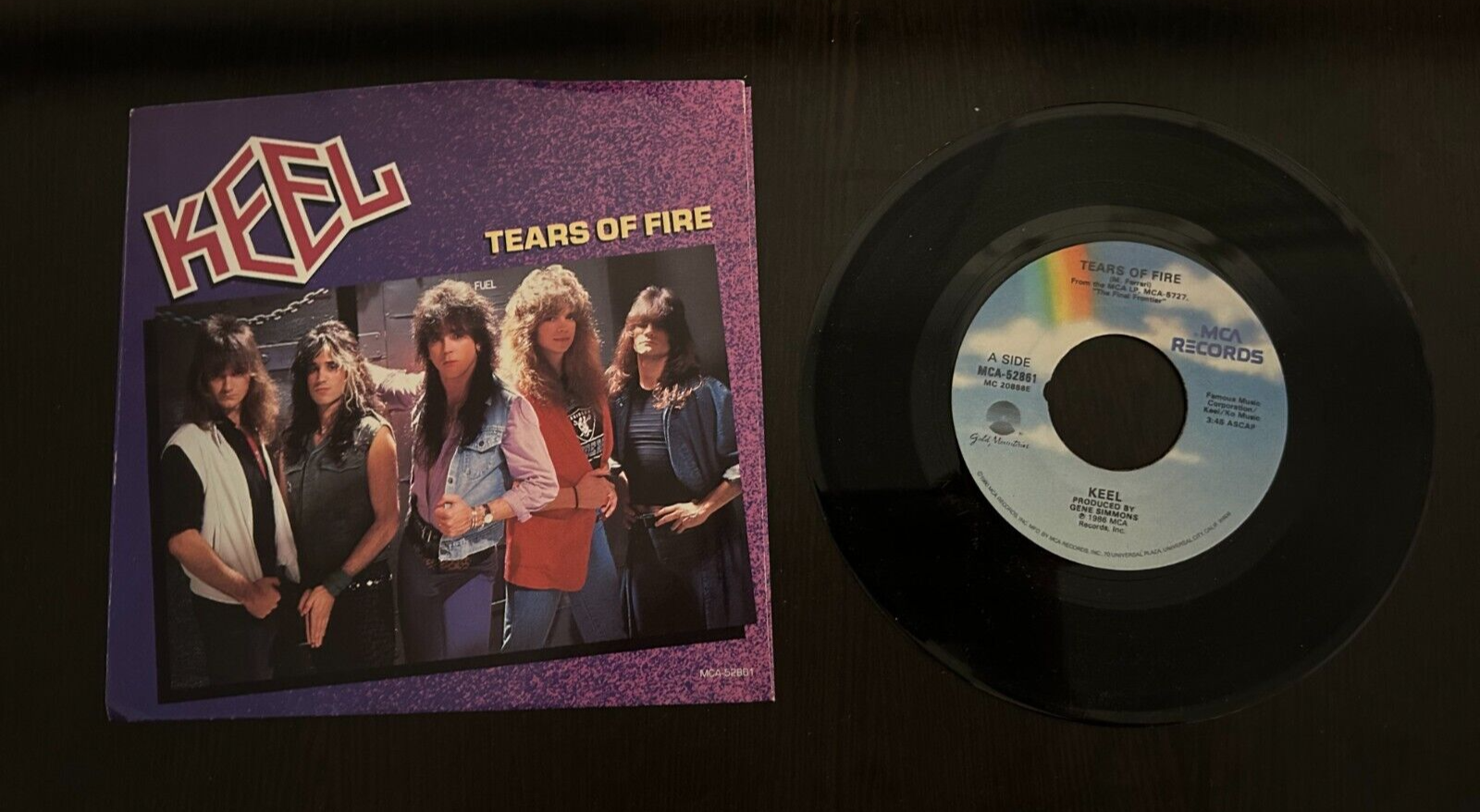 KEEL TEARS OF FIRE 1980 7" SINGLE 45RPM MCA RECORDS MCA-52861 ROCK ...