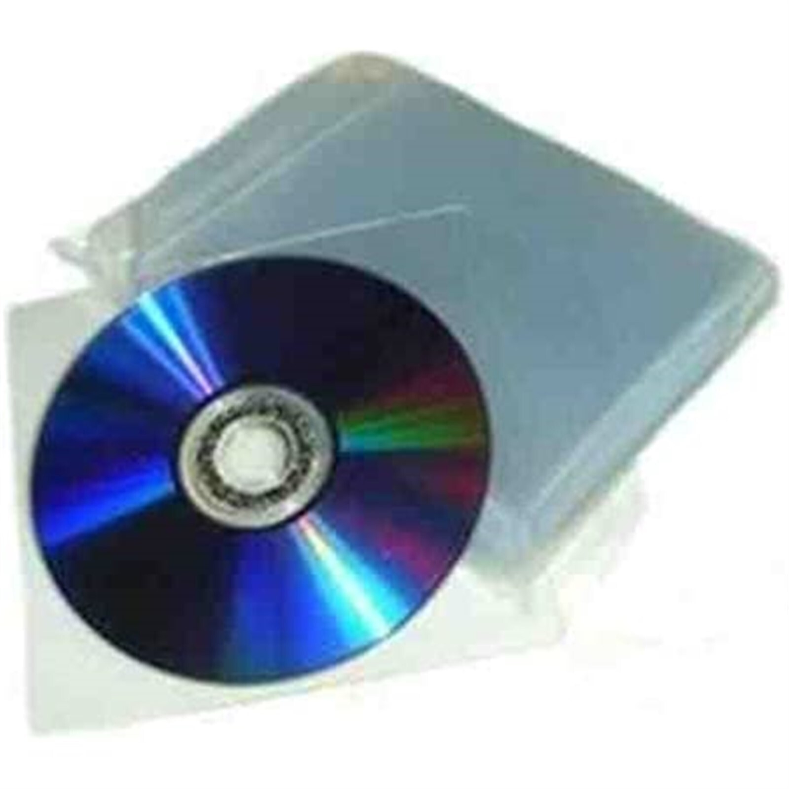 CD DVD CD Sleeve with Flap 120 Micron Clear Disc Wallet Plastic High ...