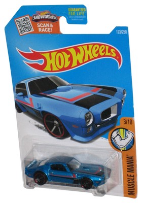 Hot Wheels Muscle Mania 3/10 (2015) Blue '73 Pontiac Firebird Toy Car ...