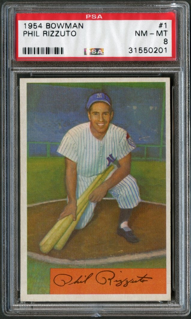 1954 Bowman #1 PHIL RIZZUTO HOF YANKEES PSA 8 NM-MT 31550201 | eBay