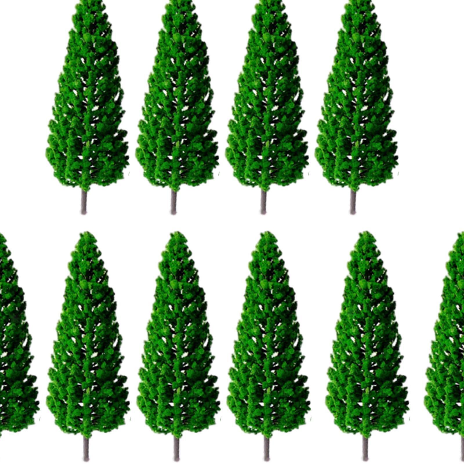 10Pcs Model Trees Layout Decoration DIY Scene Decor Pine Trees Ornament ...