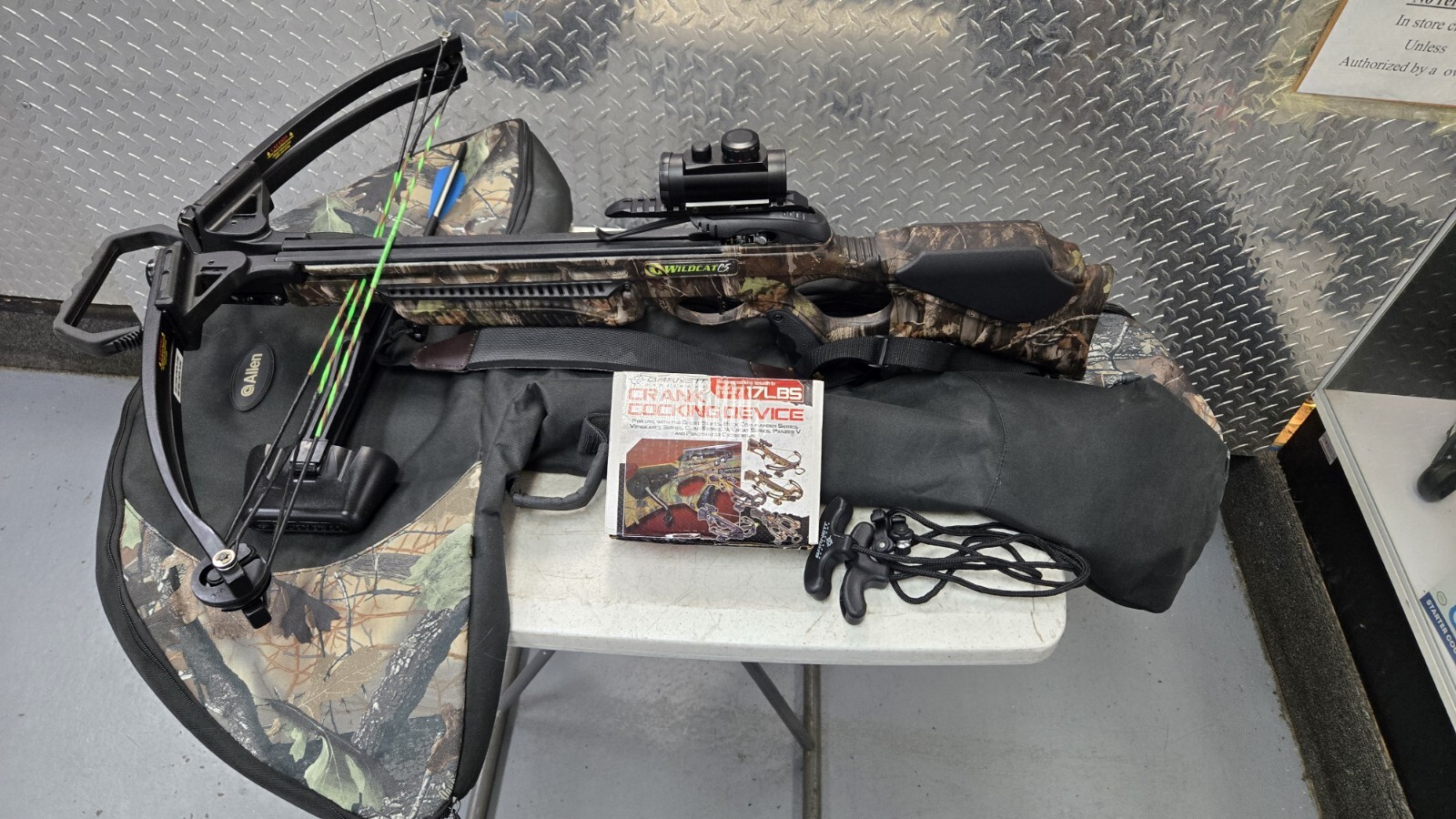 Barnett Wildcat C5 Crossbow with Scope & Crank Cocking Device ...