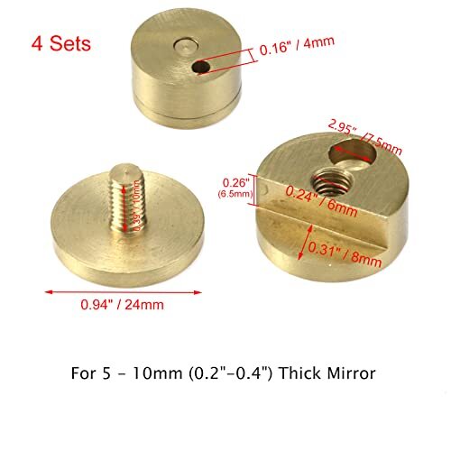 4 Sets Mirror Clip Round Glass Holder Clips Mirrors Supporting Sheet ...